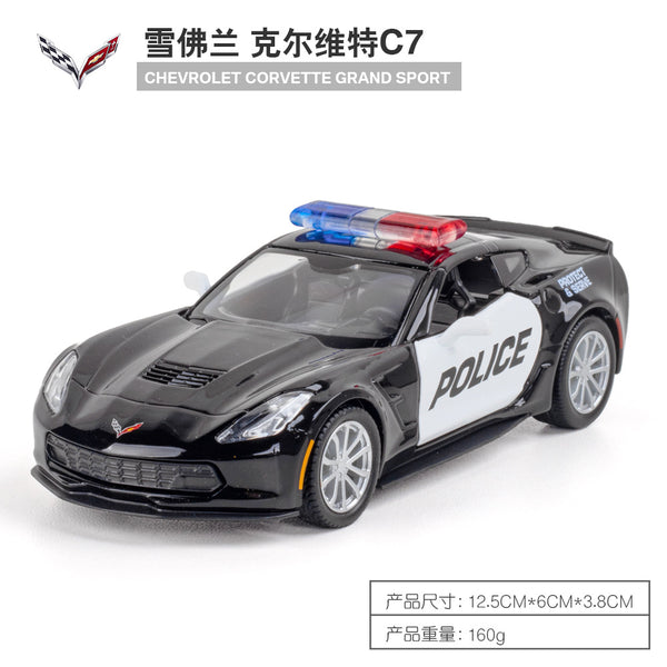 Makeda 1/36 Chevrolet Corvette C7 Police Modern Car Model – OMEGA DIECAST